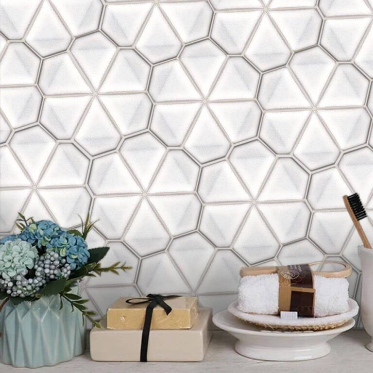Crystal Glaze Diamond Shaped Bathroom Backsplash Kitchen Swimming Pool ...