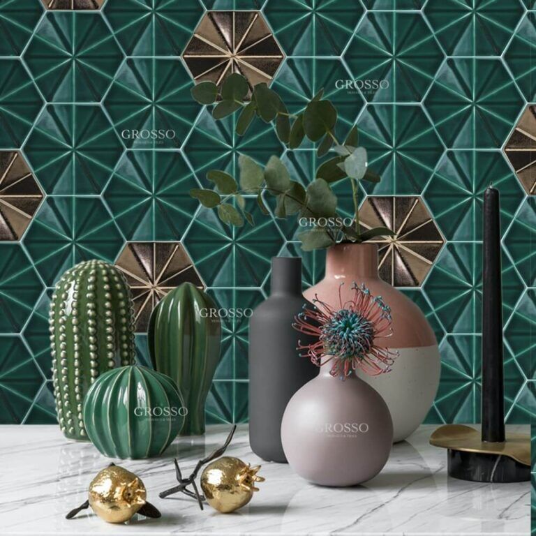 3D Design Handwork kitchen Bathroom backsplash wall Hexagon Mosaic Tile